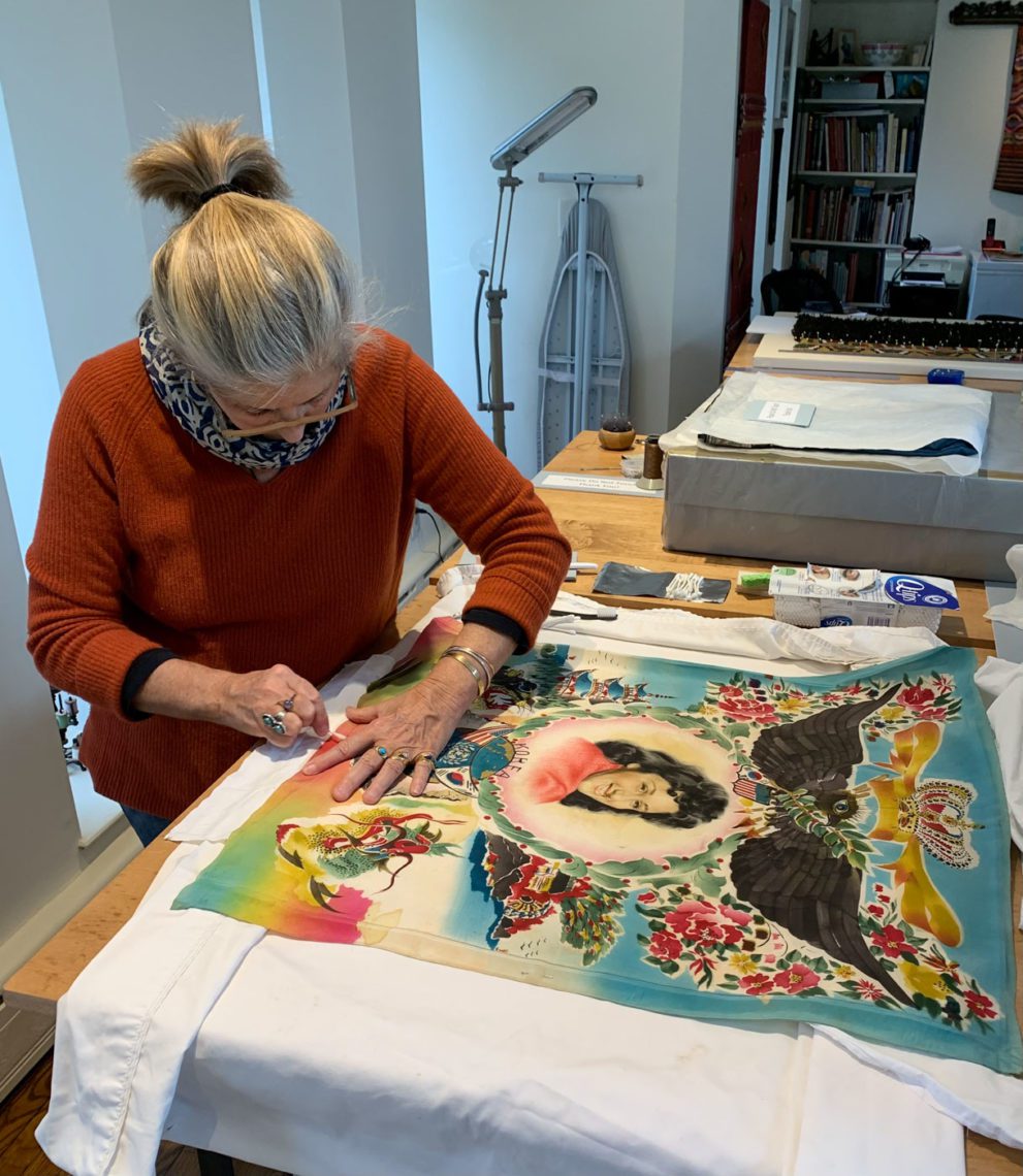 Painted Portrait Scarf 2 | Caring For Textiles